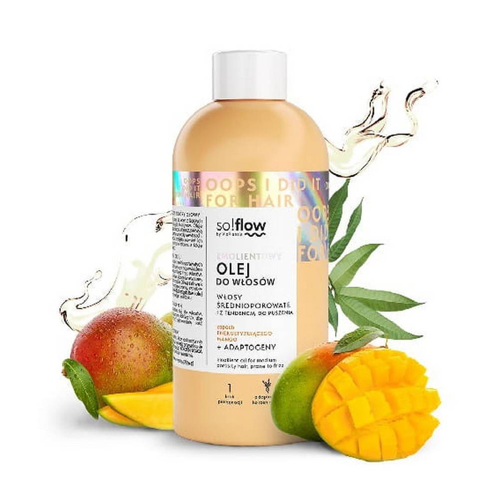 SO FLOW Emollient Oil for medium porosity hair, Emolientowy Olej do ...